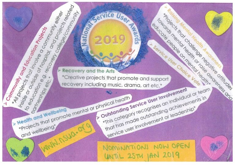 Nominations now open for National Service User Awards 2019 - Cygnet